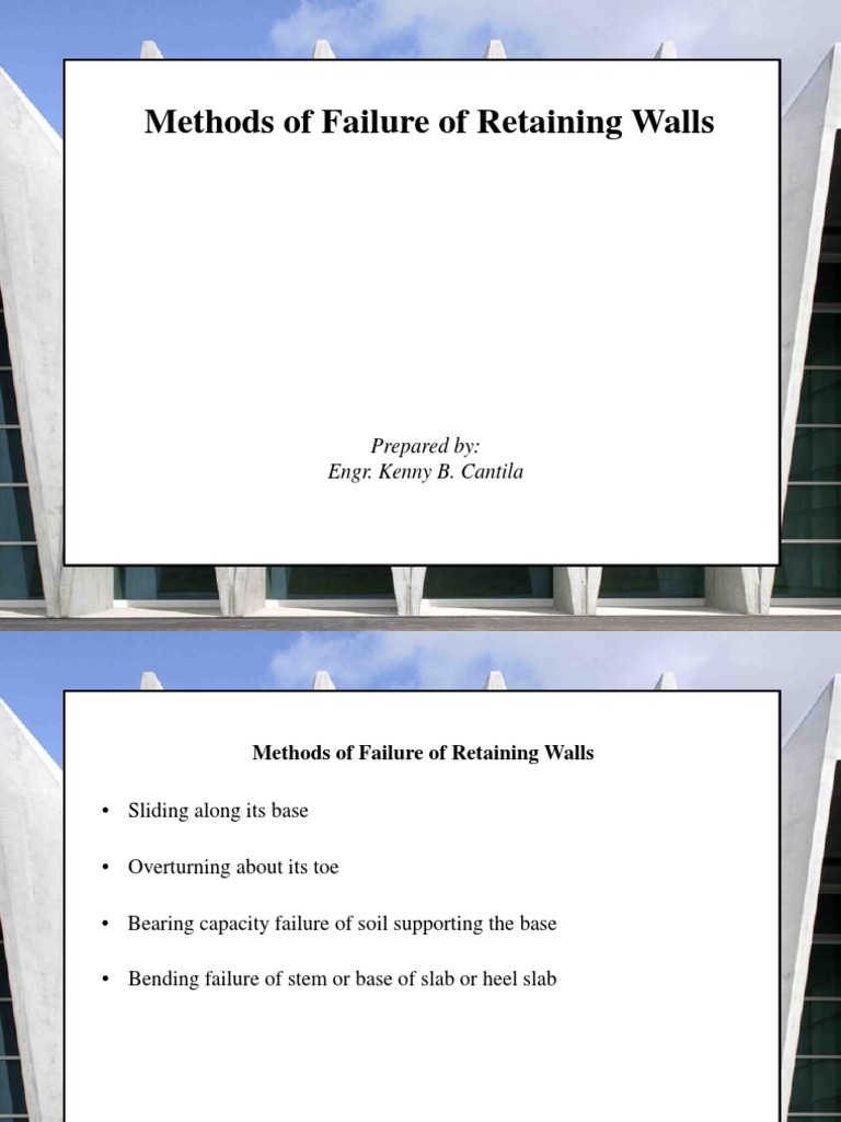 Topic 6.4 - Retaining Walls (Methods of Failure) | PDF | Horticulture ...