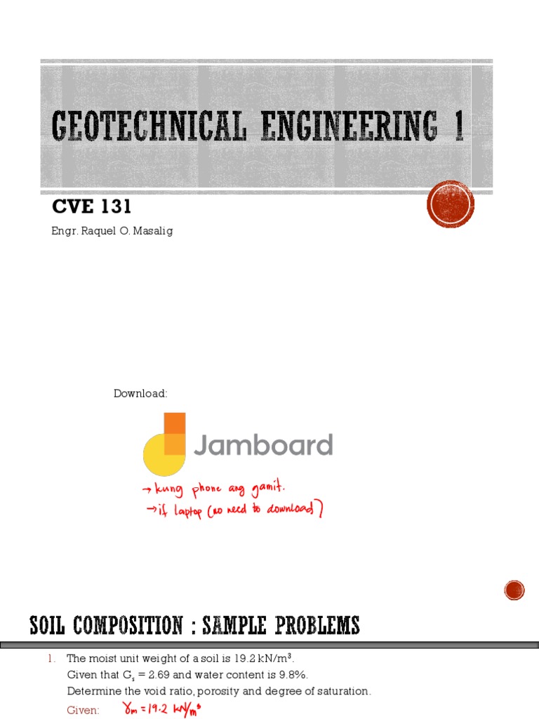 CVE 131 1 Lecture 3 Atterberg Limits | PDF | Chemical Product Engineering | Applied And ...