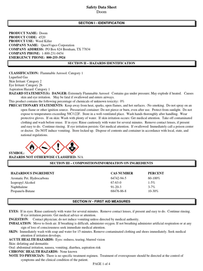 Doom | PDF | Dangerous Goods | Combustion