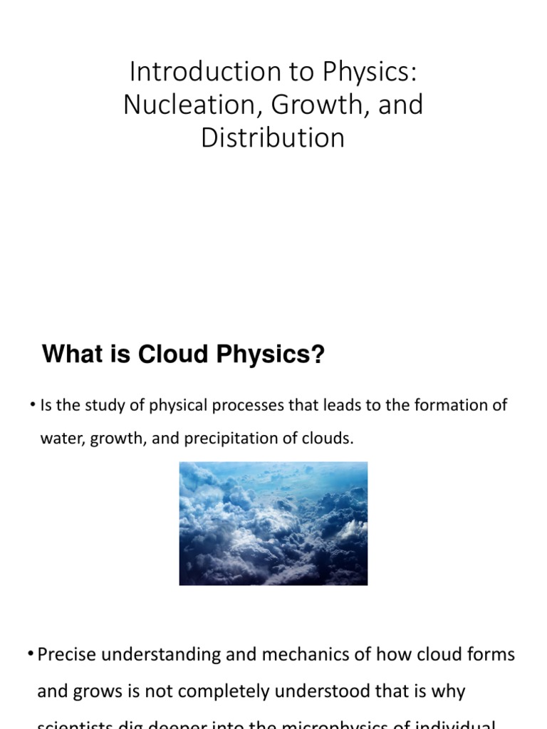 Cloud Physics Introduction Pdf
