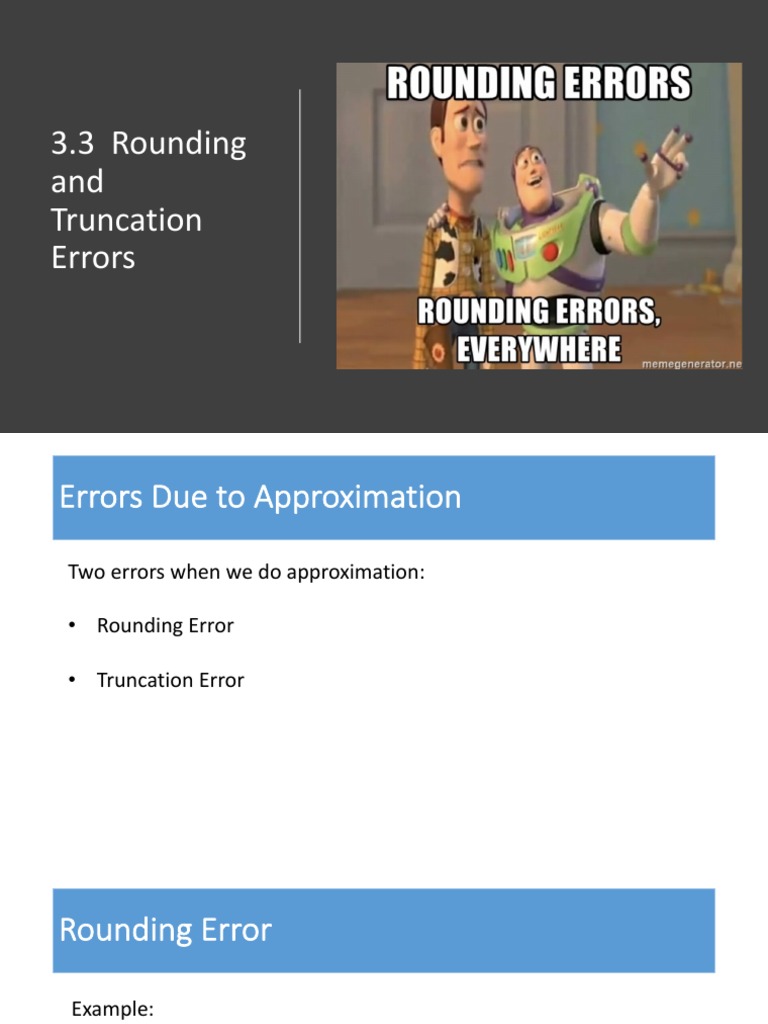 Rounding and Truncation Errors Explained | PDF | Rounding | Significant ...