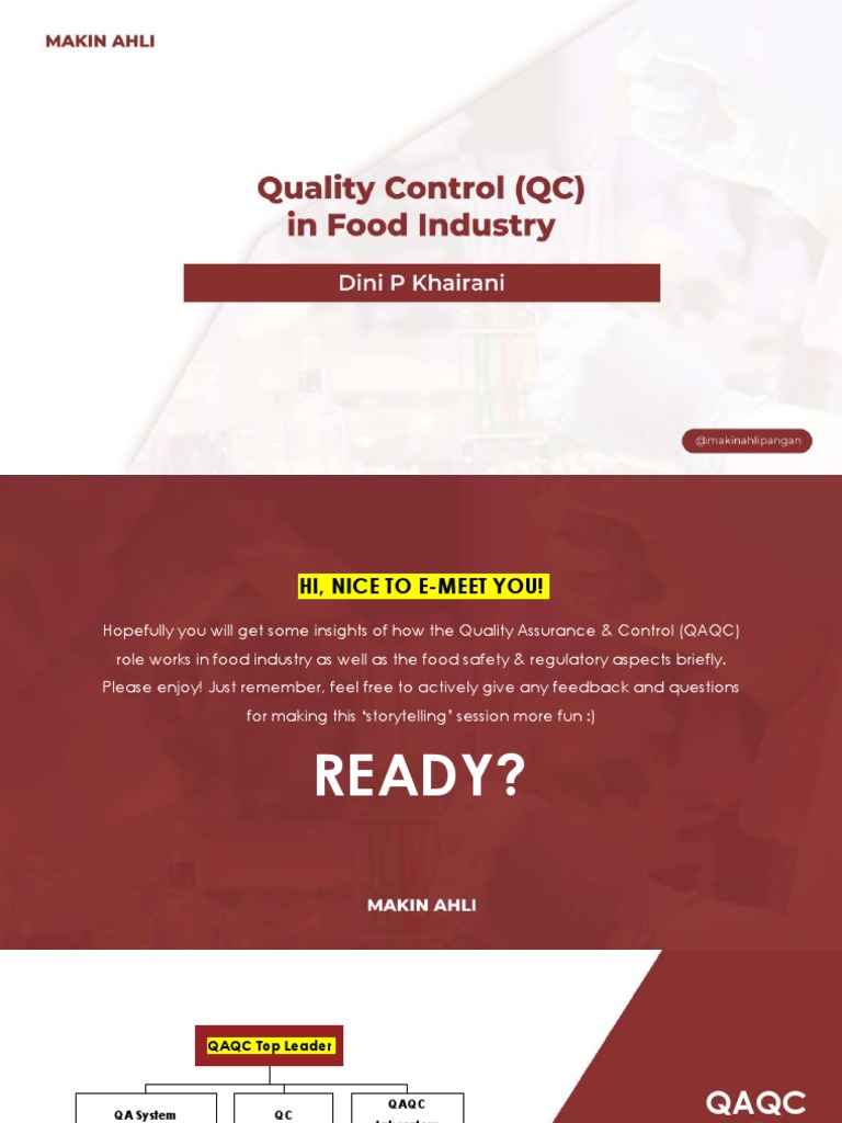 Materi QC in Food Industry Batch 13 Makin Ahli 2022 | PDF | Verification And Validation ...