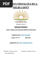 Class 12th English Project File On Anees Jung | PDF