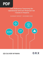 ORX Reference Taxonomy Summary Report | PDF | Risk | Fraud