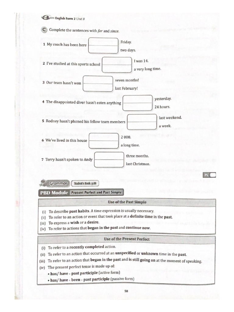 English Form 2 Unit 8 | PDF