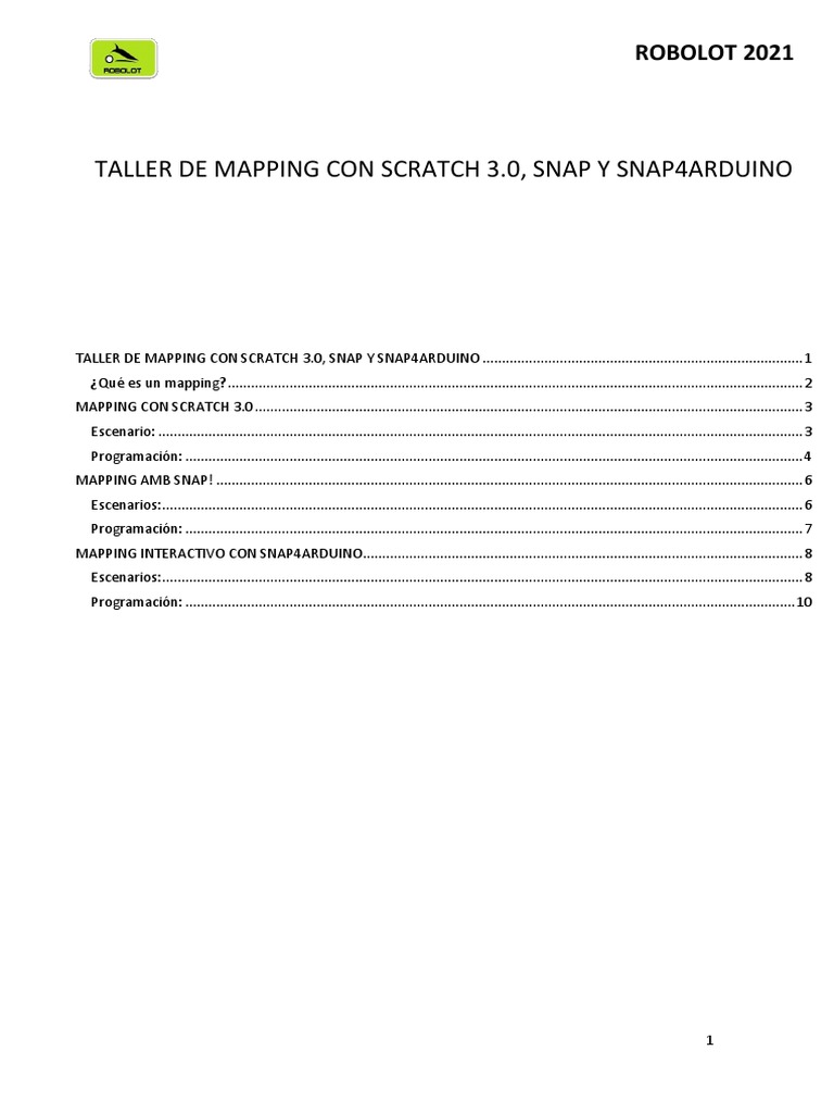 Taller de Mapping con Scratch y Snap | PDF | Scratch (lenguaje de ...