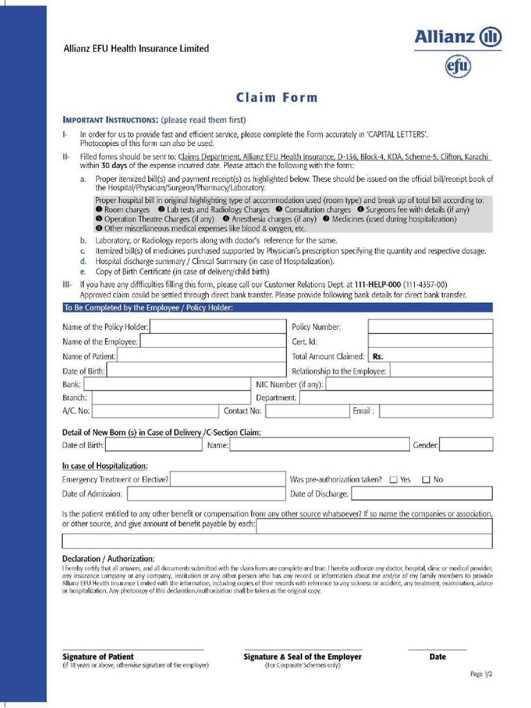Claim Form | PDF