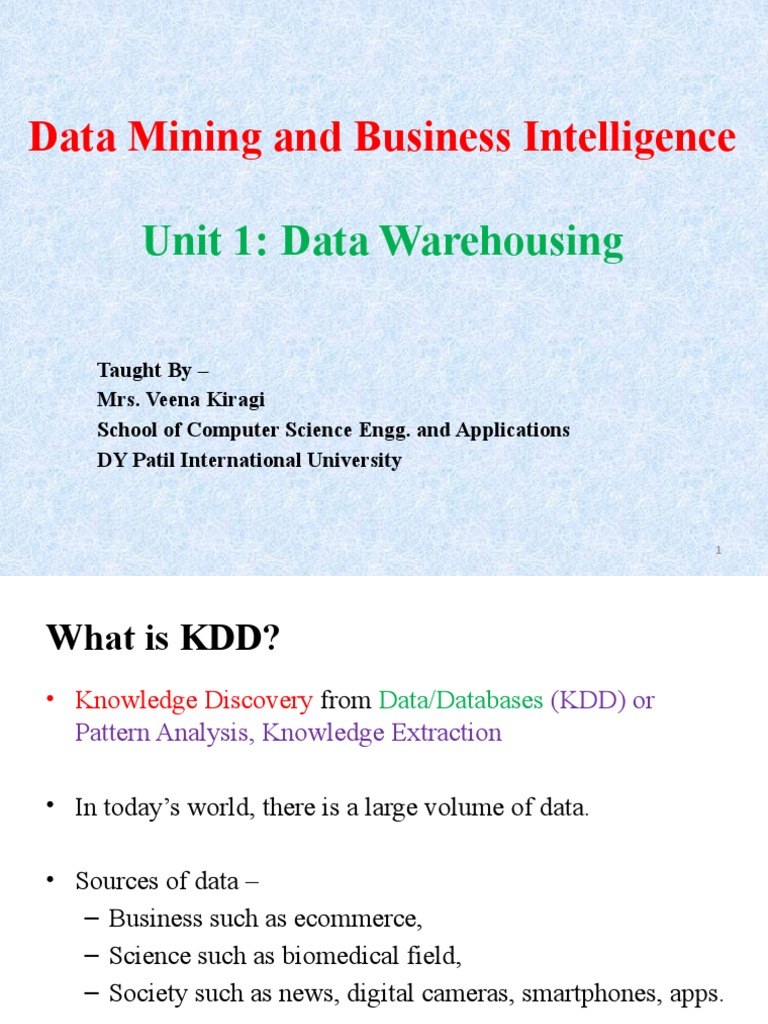 Data Mining & KDD Overview | PDF | Data Warehouse | Databases