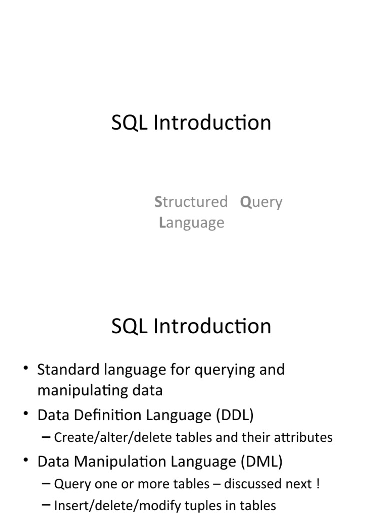 Sql Introduction Pdf Window Computing Sql