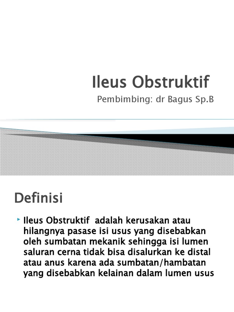 Ileus Obstruktif | PDF