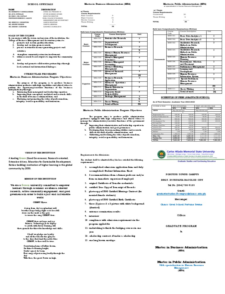 BROCHURE Revised | PDF | Master Of Business Administration | Business