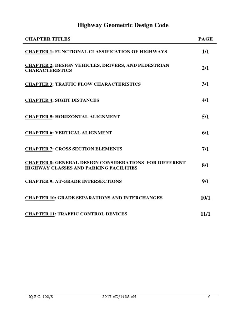 مدونة التصميم الهندسي للطرق | PDF | Interchange (Road) | Controlled Access Highway
