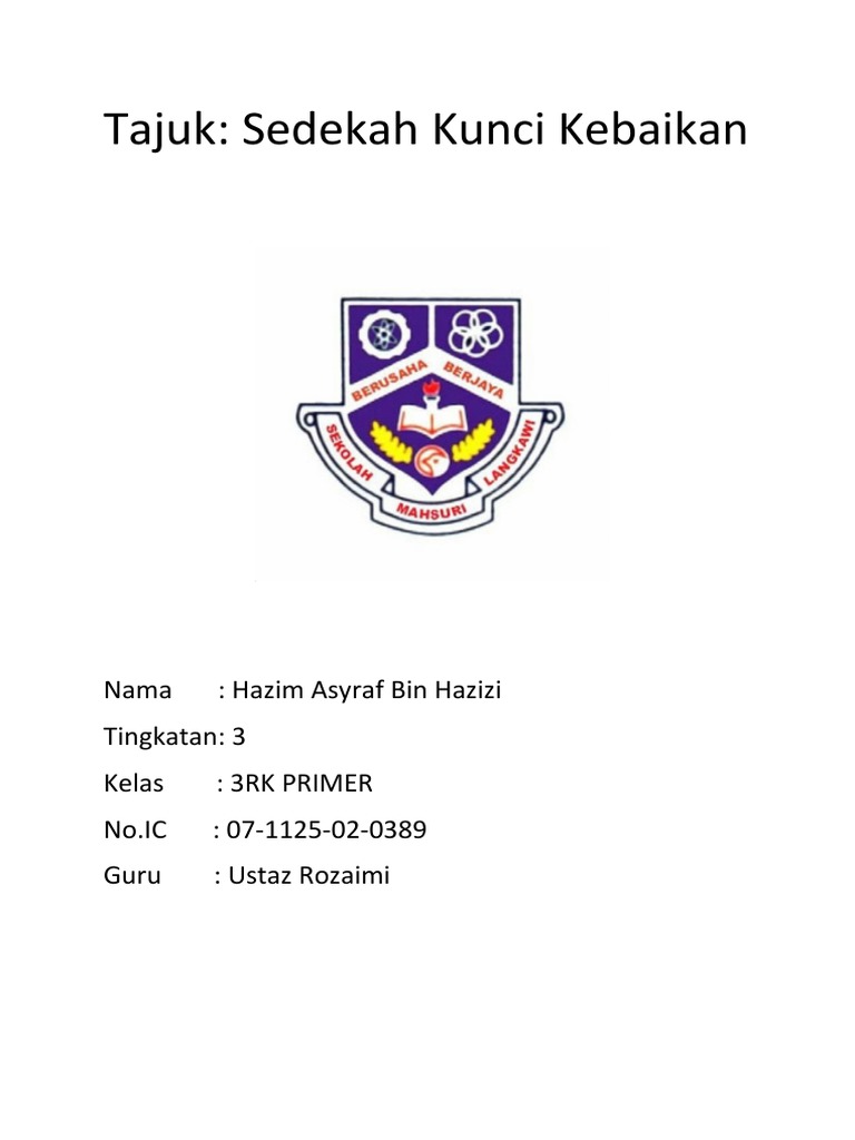 Contoh Folio Pendidikan Islam Tingkatan 3 | PDF