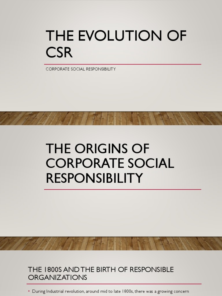 The Evolution of CSR - RELOSA, DANILO C | PDF | Corporate Social ...