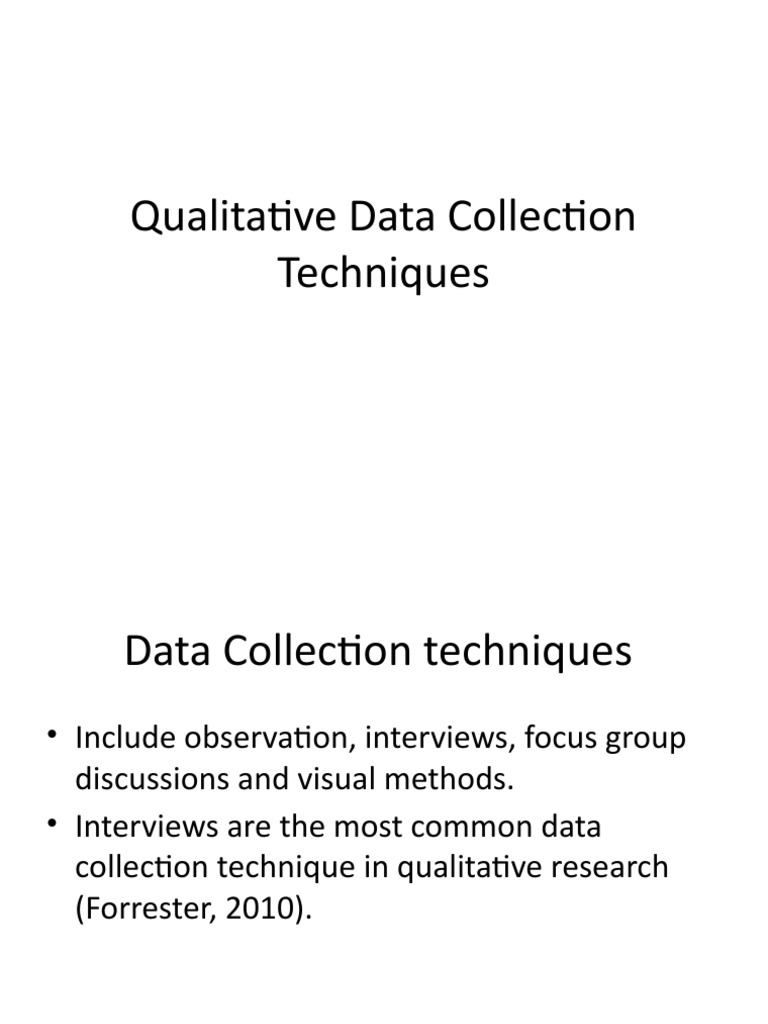 Data Collection Techniques | PDF | Focus Group | Interview