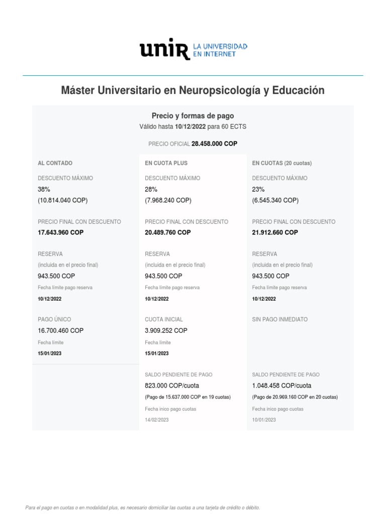 UNIR PDF Precios | PDF | Economias | Pagos