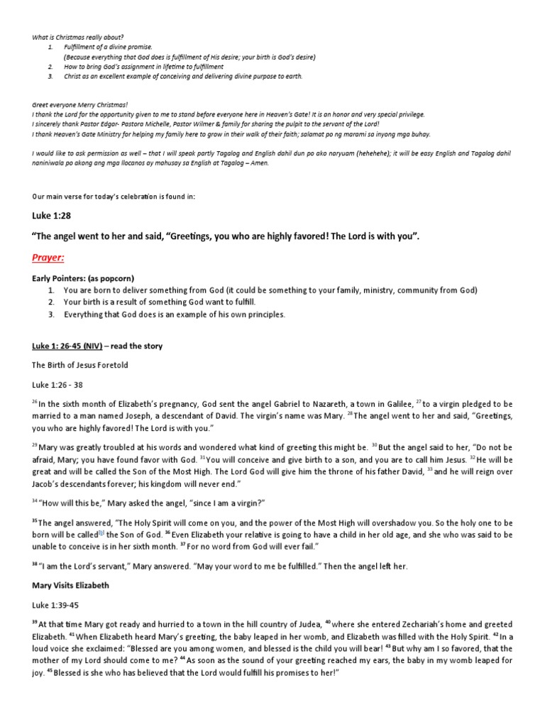 Fulfilling Divine Purpose: Lessons from Mary's Response to Her ...