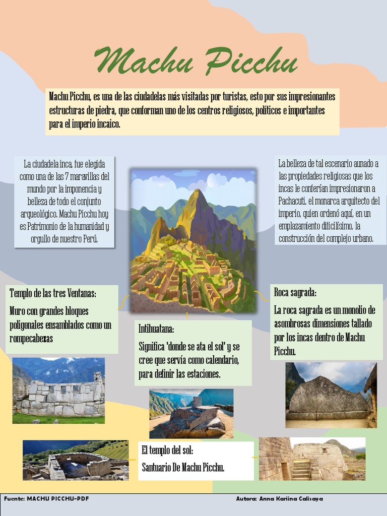 Infografía de Machu Picchu para Niños | PDF