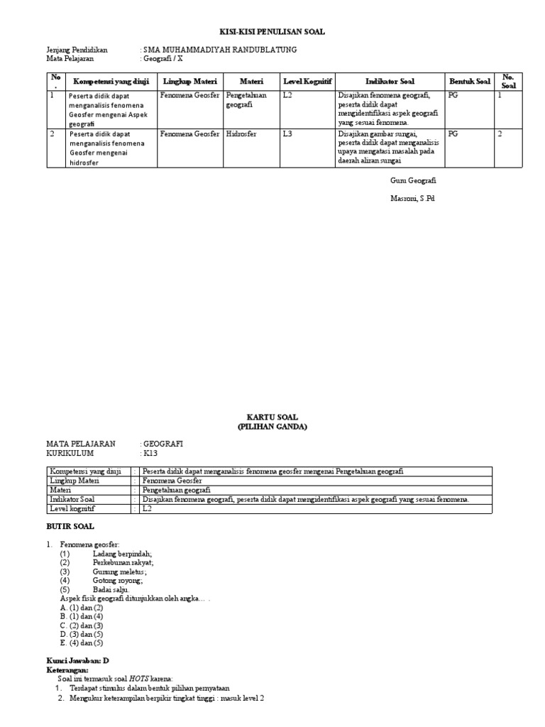 Soal-X GEO MPLS | PDF