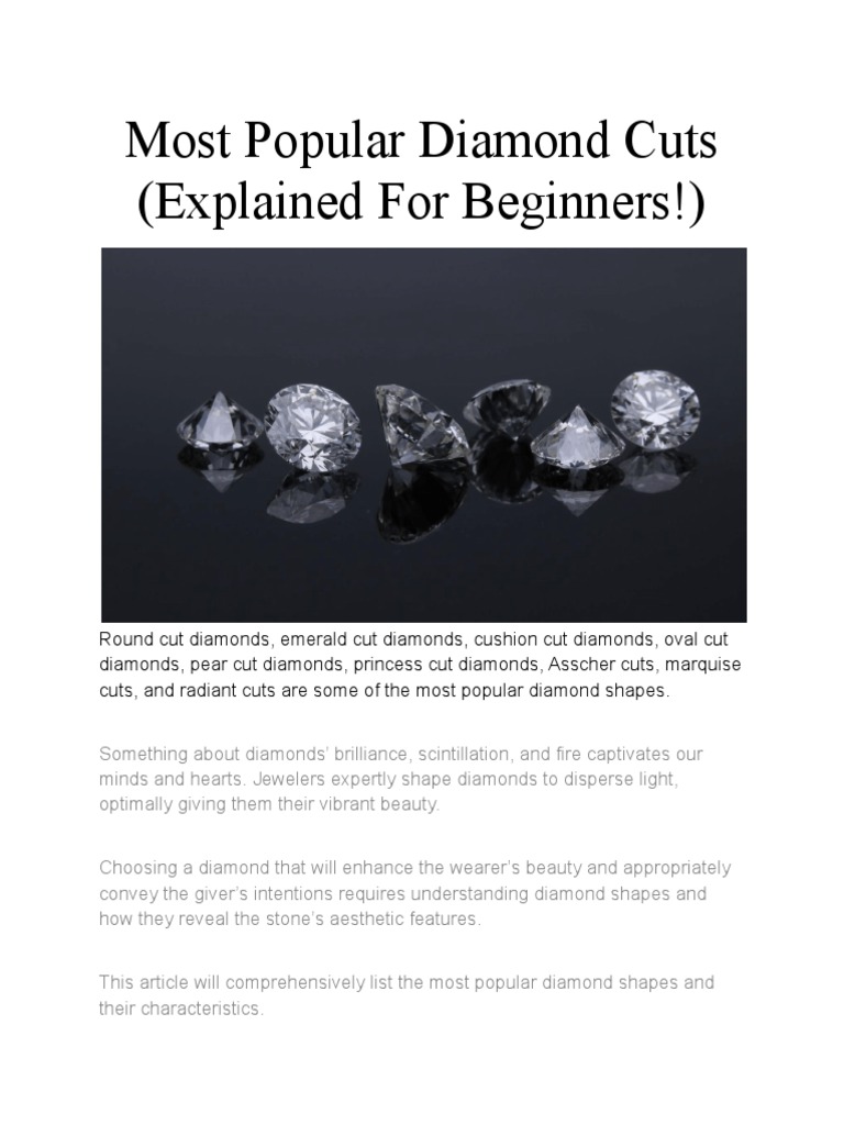 Most Popular Diamond Cuts (Explained For Beginners | PDF | Components ...