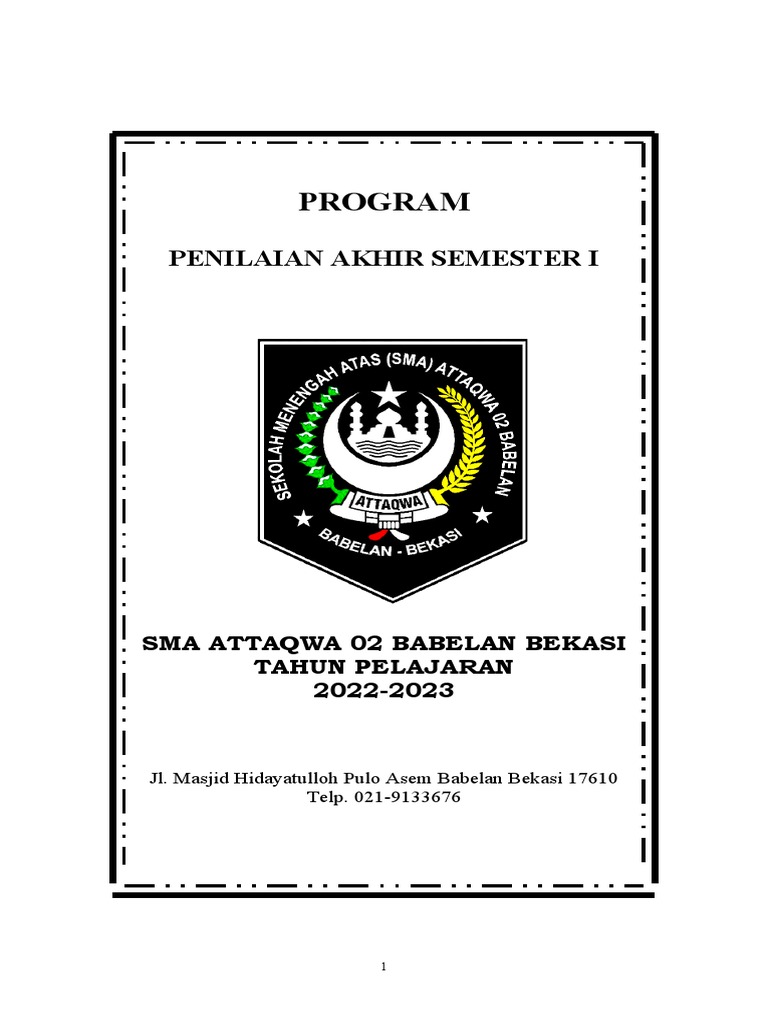 Proker Pas I Sma 2022 Baru | PDF