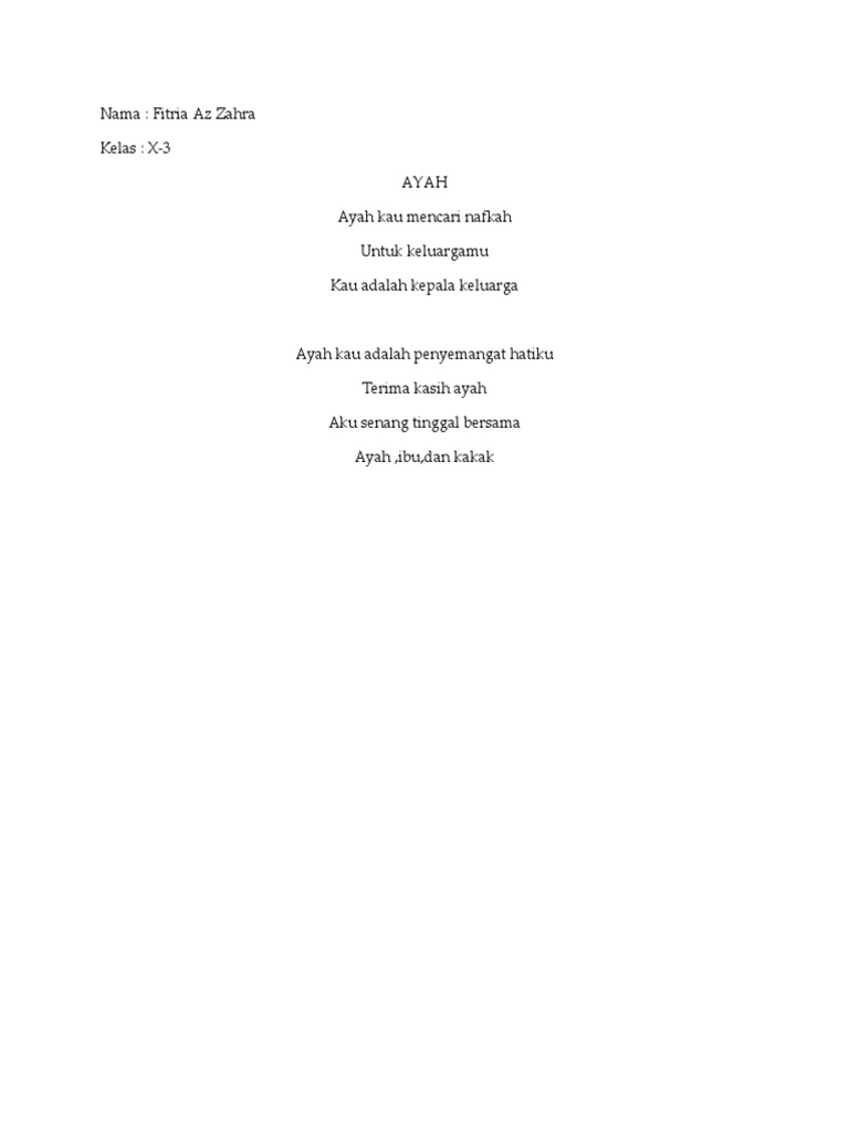Puisi Ayah | PDF