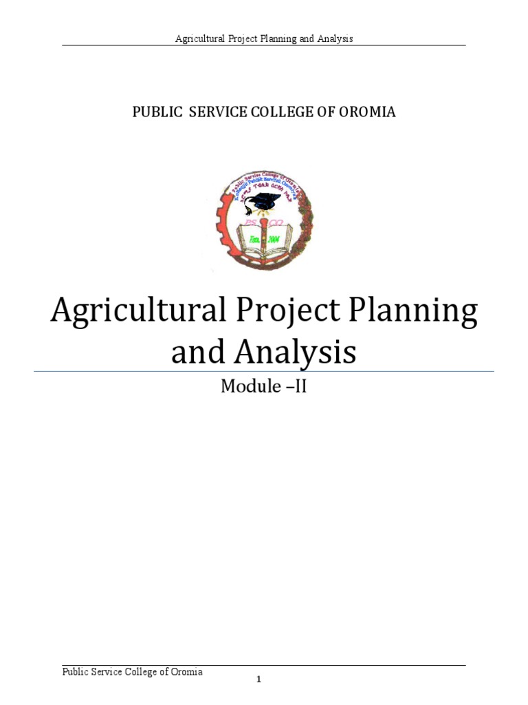 Agricultural Project Planning Module-II | PDF | Value (Economics ...