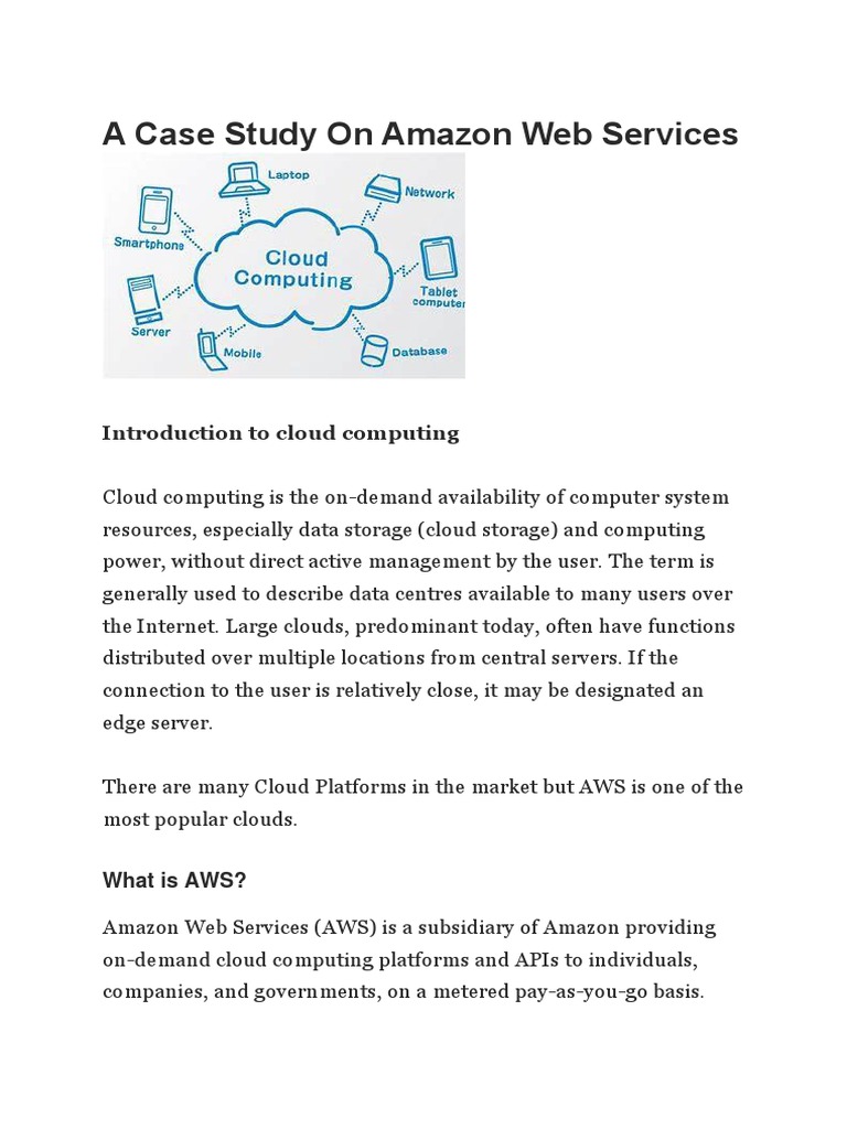 Amazon Web Services | PDF | Cloud Computing | Amazon Web Services