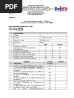 Annex B. Report On The Quarter National Simultaneous Earthquake Drill (Nsed) | PDF | Emergency ...