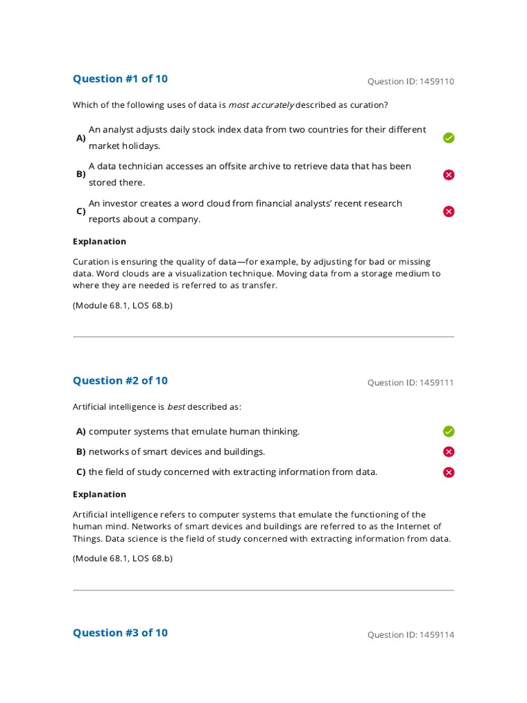 Reading 68 Fintech in Investment Management - Answers | PDF | Finance ...