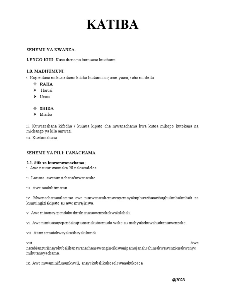 KATIBA | PDF