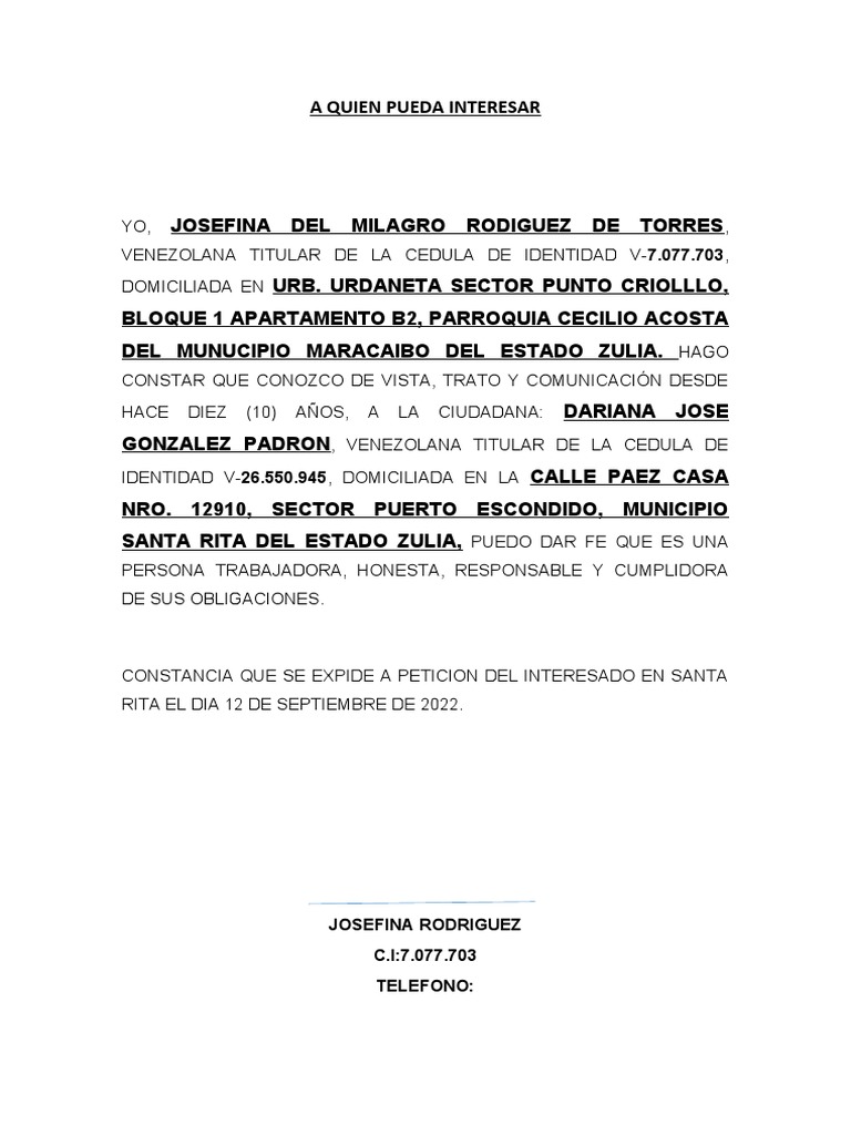 A Quien Pueda Interesar 3 | PDF