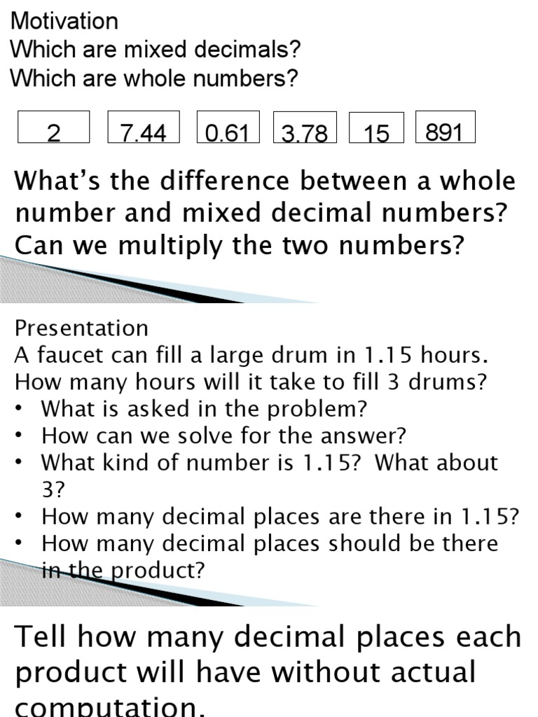 Math 5 Multiplies Decimals Up To 2 Decimal Places by 1digit Whole ...