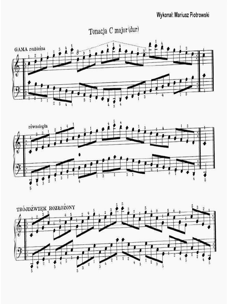 Gamy I Pasaże C-Dur I A-Mol | PDF