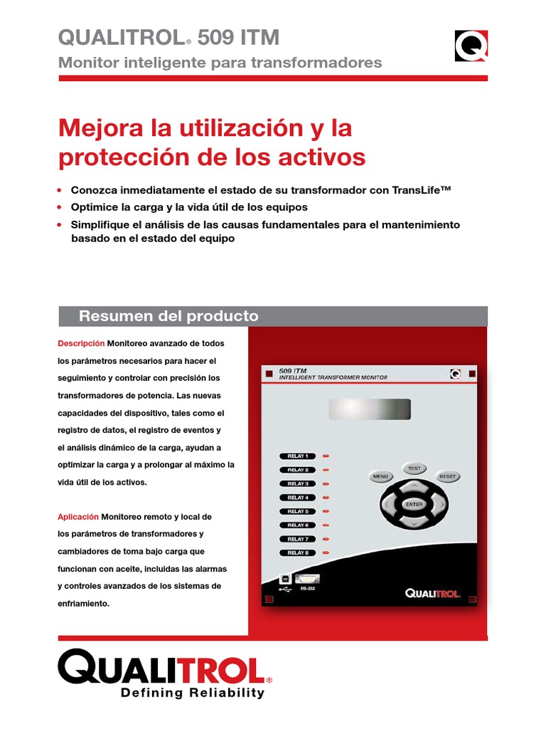 QUALITROL 509 ITM Monitor Inteligente Pa | PDF | Transformador ...