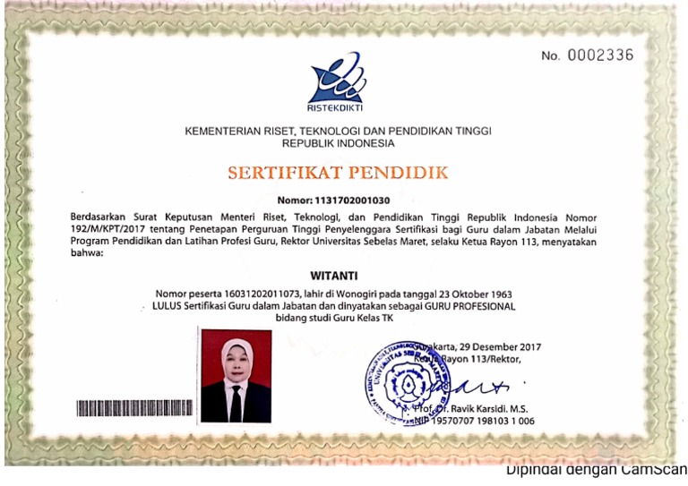 Sertifikat Pendidik | PDF