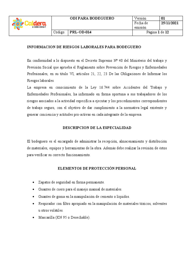 ODI Bodeguero | PDF | Ultravioleta