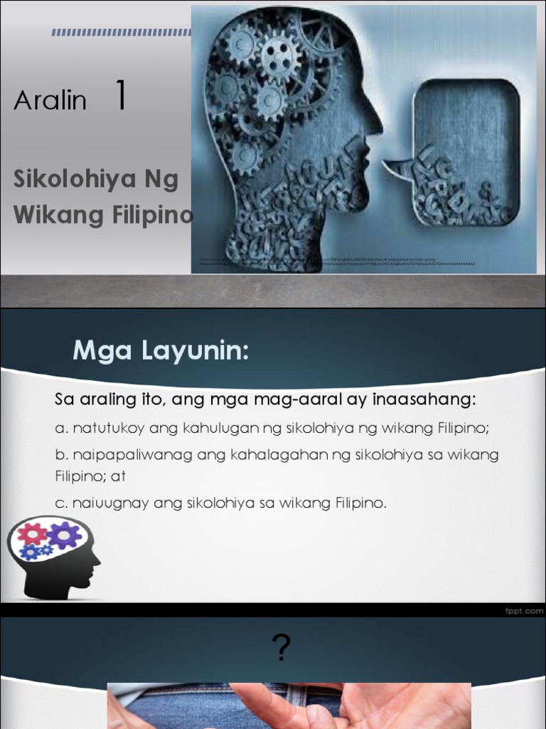 Aralin 1 Sikolohiya NG Wikang Filipino | PDF