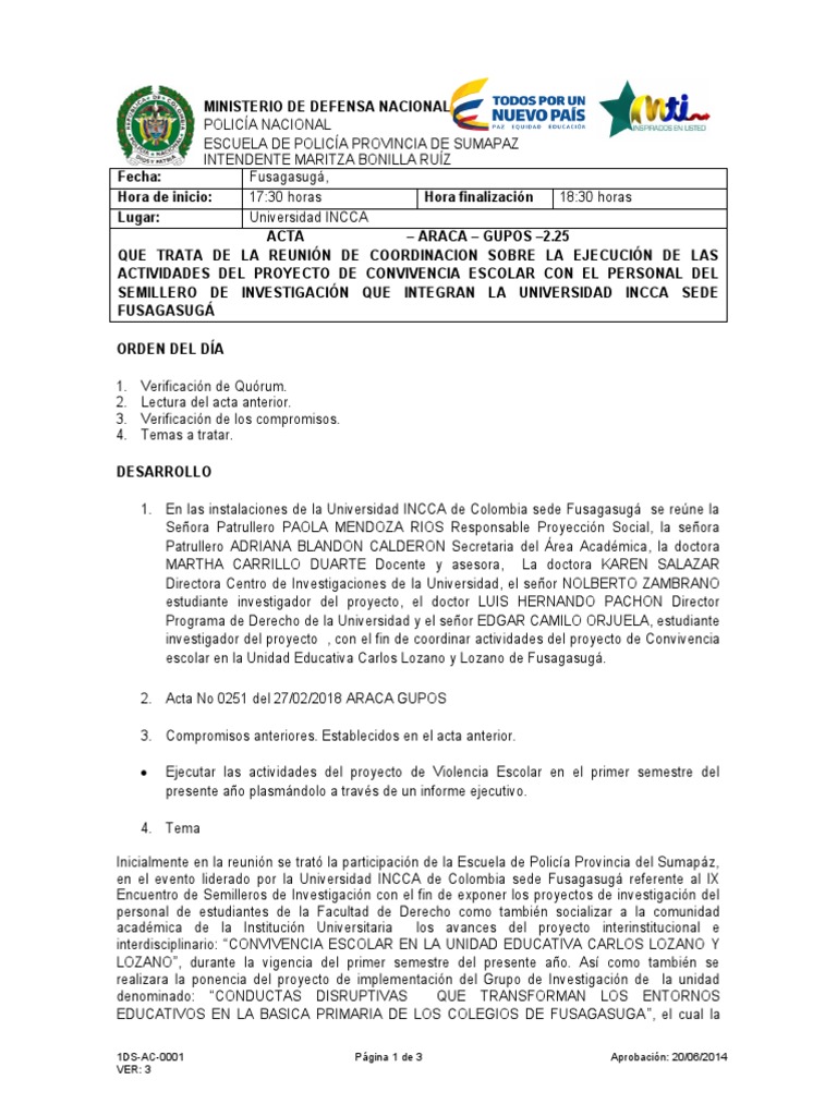 Formato Acta | PDF | Política