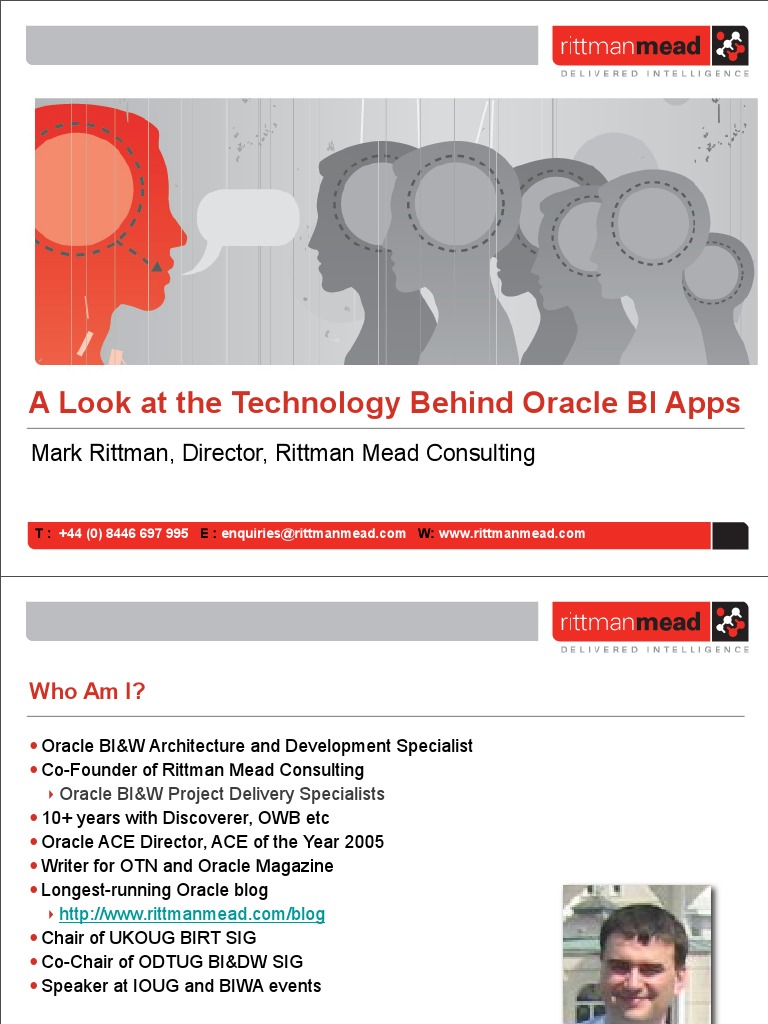 A Look At The Technology Behind The Oracle Bi Applications Pdf