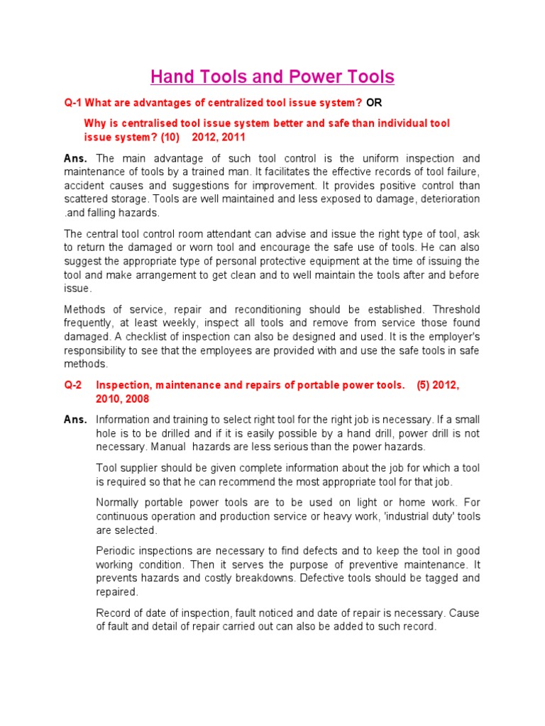 Centralized Tool Issue System Advantages | PDF | Tools | Manufactured Goods