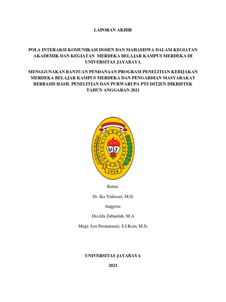 Laporan Penelitian MBKM | PDF | Karier & Perkembangan | Ilmu Sosial