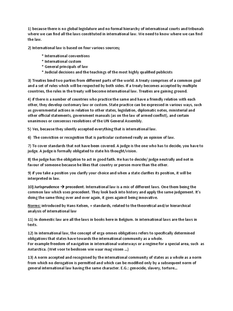 Answers Lesson 2 | PDF | International Law | Treaty