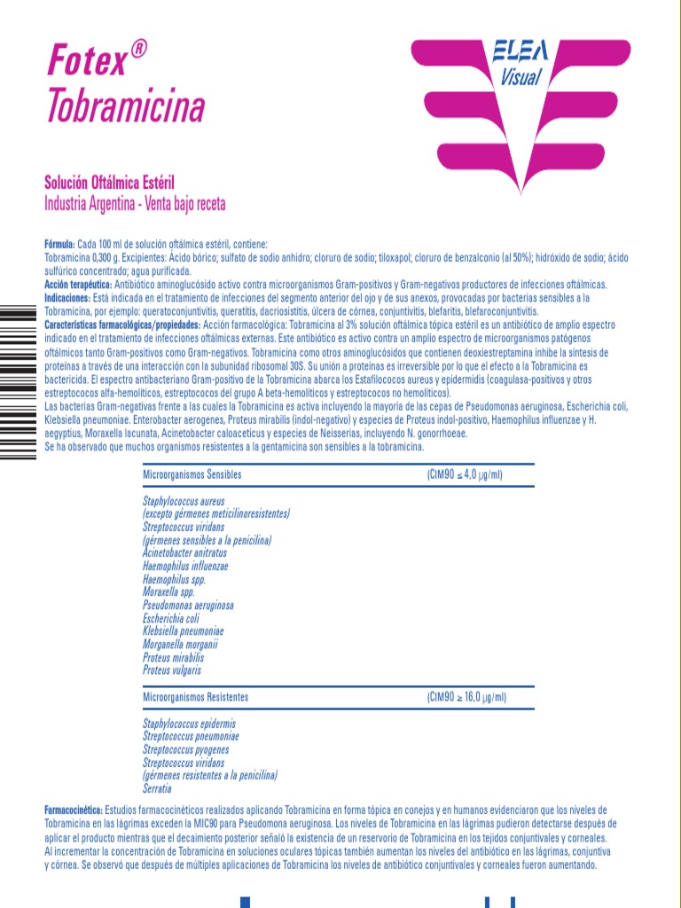 Fotex: Gotas Antibióticas Oftálmicas | PDF | Penicilina ...