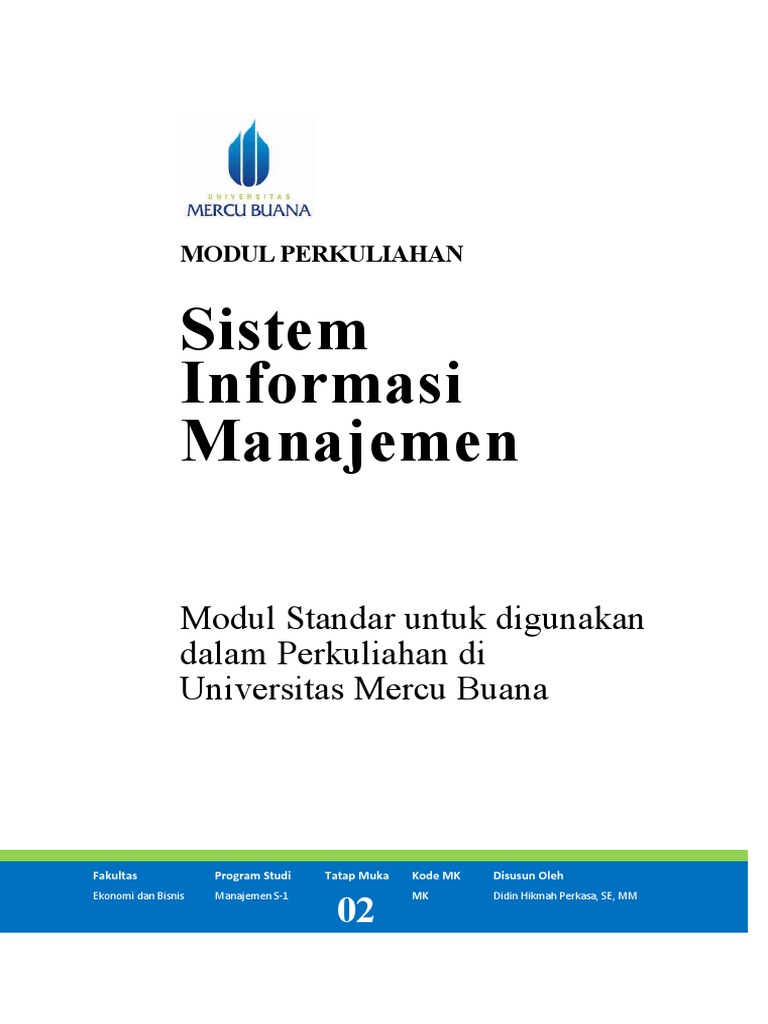 Modul Sistem Informasi Manajemen (TM2) | PDF