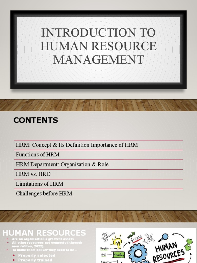 Introduction To Human Resource Management | Download Free PDF | Human ...