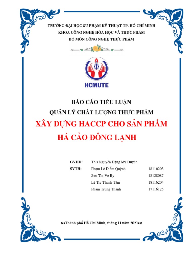 Xây Dựng Haccp Cho Sản Phẩm Há Cảo Đông Lạnh | PDF