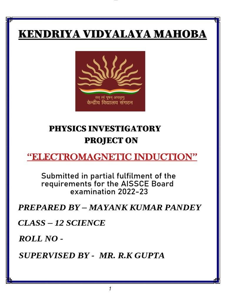 Physics Practical Final | PDF | Electromagnetic Induction | Magnetic Field