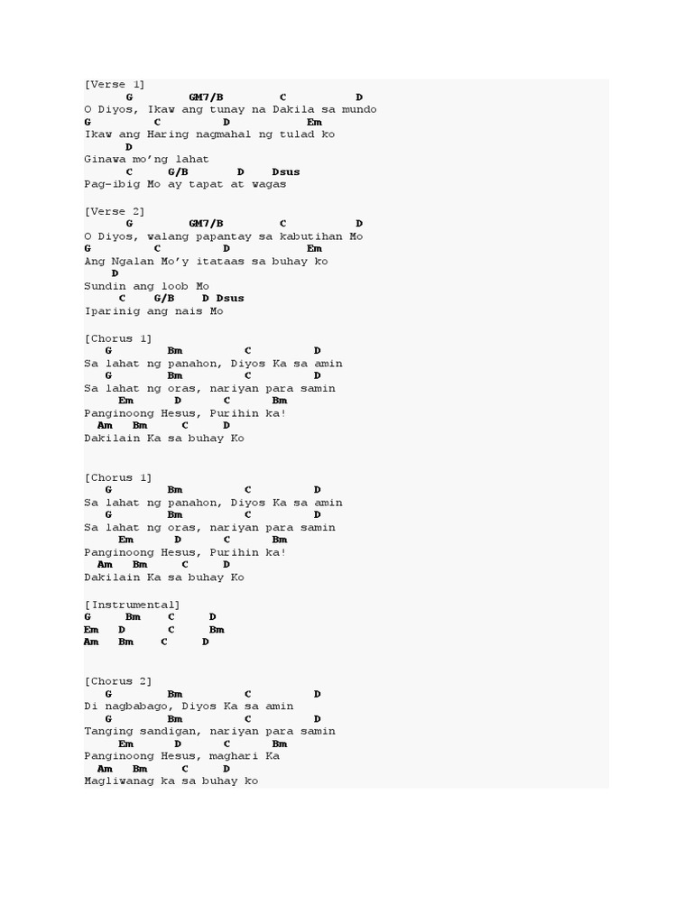 Diyos Ka Sa Amin Chords | PDF