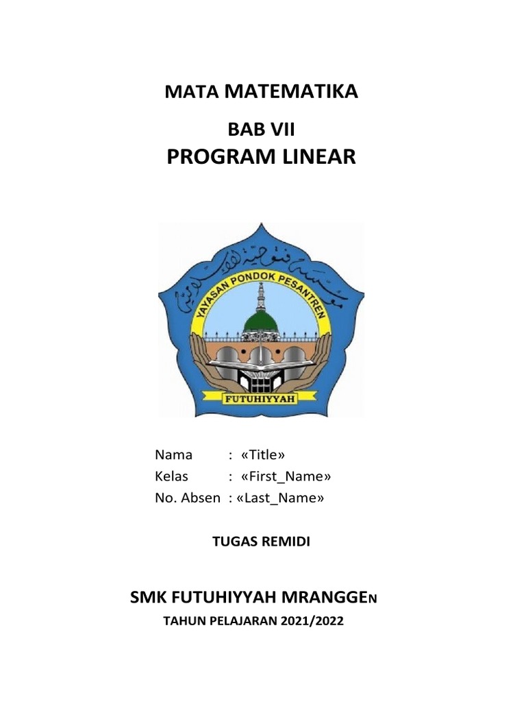 Bab 7 Program Linear | PDF